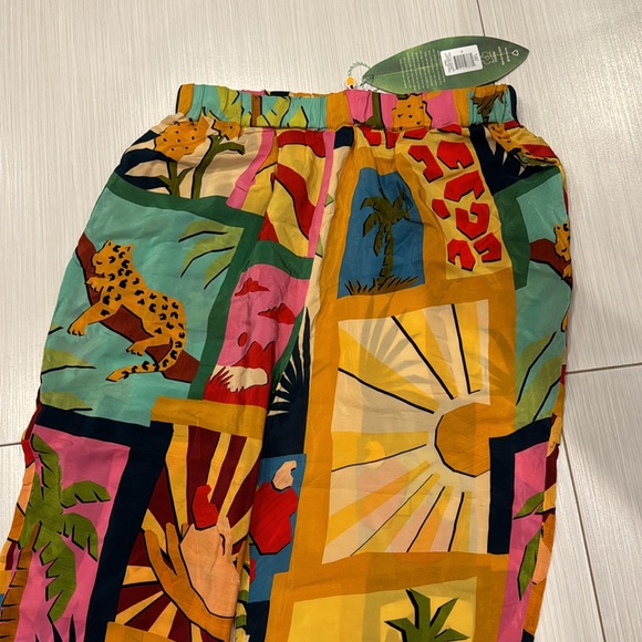 FARM Rio | Pants & Jumpsuits | Farm Rio Nwt Tropical Collage Colorful ...
